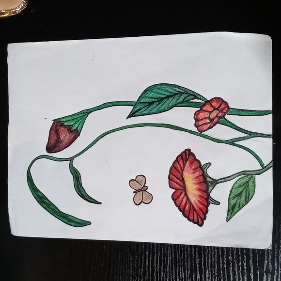 Art | Flower Face Drawing | Poshmark